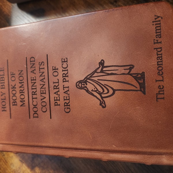 Handcrafted Leather LDS Quad: Book of Mormon, Triple Combination Holy ...