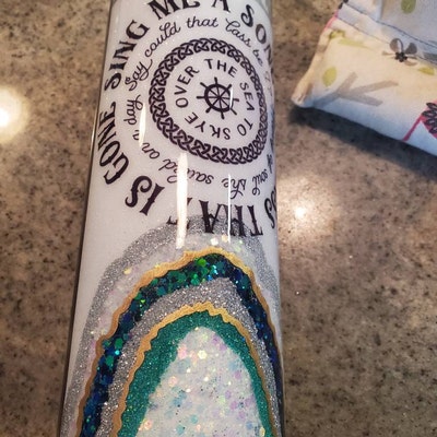 Made to Order Outlander Inspired Custom Tumbler Opal Geode Jamie Claire ...