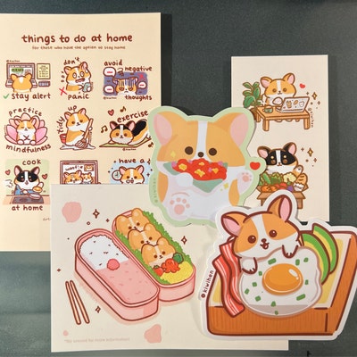 Corgi Bento Box Sticker Corgi Sticker Dog Stickers Cute - Etsy