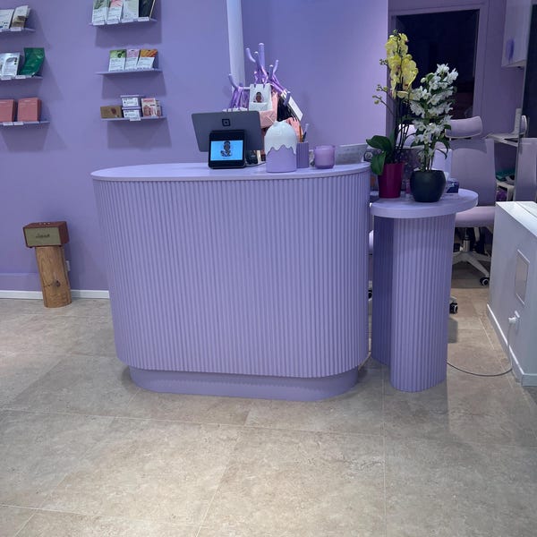 Side Table | Fluted Table | Round Fluted Table | Flower Stand | Small ...