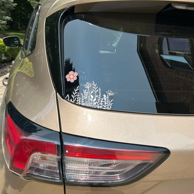 Wildflower Decal, Boho Car Decal, Flower Car Decal, Plant Lover Decal ...