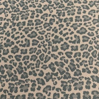 Gray Leopard Printed Faux Leather Sheets Vinyl Pattern Fabric for Diy ...