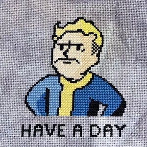 Have a Day Cross-stitch Pattern Vault-boy - Etsy
