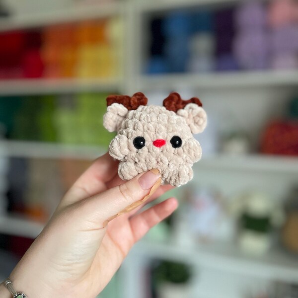 Mini Rudolph Reindeer | NO SEW Crochet Pattern | Quick and Easy 20 ...