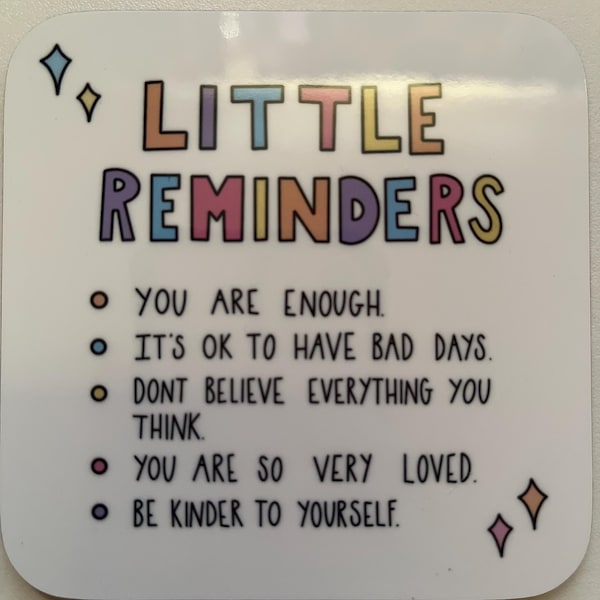 Little Reminders Magnets | Mental Health | Recovery | Positivity ...