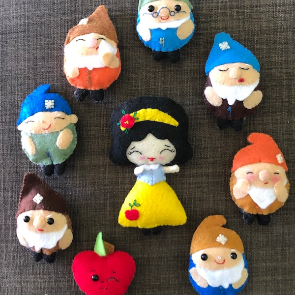 PDF PATTERN. the Seven Dwarfs PDF Felt Sewing Pattern - Etsy