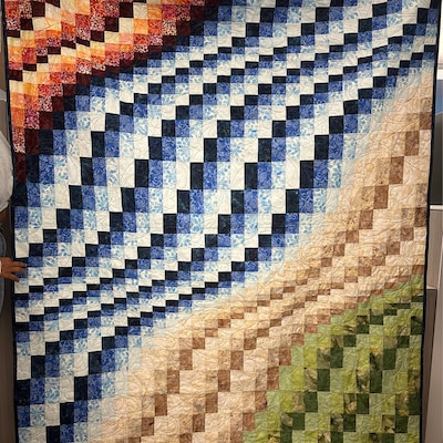 Bargello Quilt Pattern Ocean Waves, Lap, Full, Queen and King Sizes ...