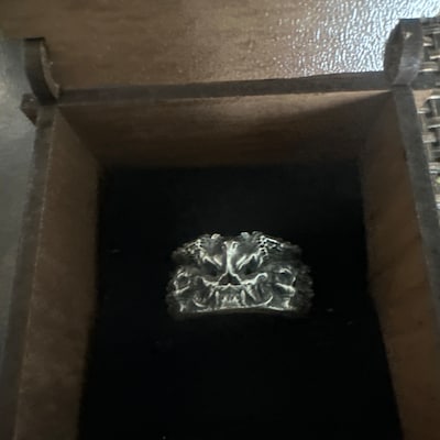 925 Sterling Silver Double Wolf Head Ring Handcrafted, Unisex, Symbol ...