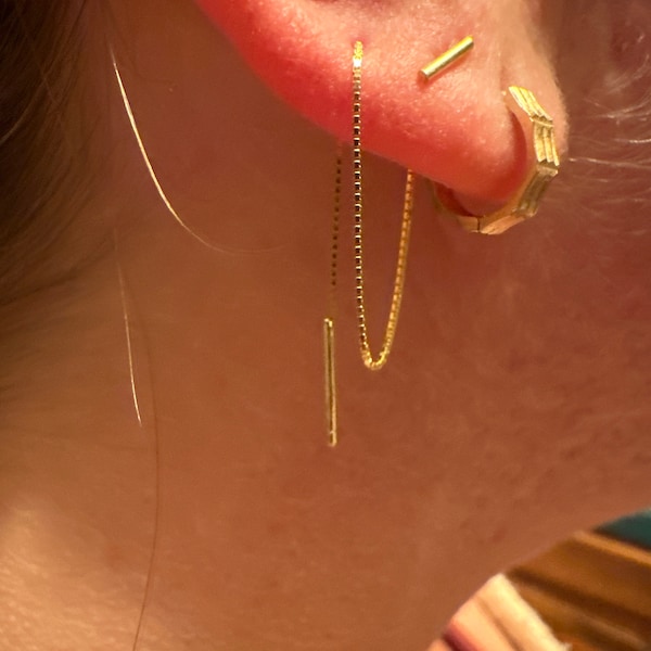 Double Piercing Earring Two Hole Earrings Double Ear Piercing Multiple ...