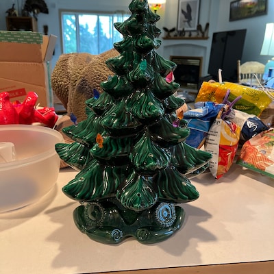 Handmade Ceramic 16 Christmas Nowell Tree With Green - Etsy