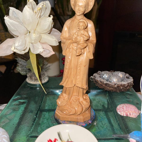 Immaculate Heart of Mary Wall Art Wooden Gift Catholic Mother of God ...