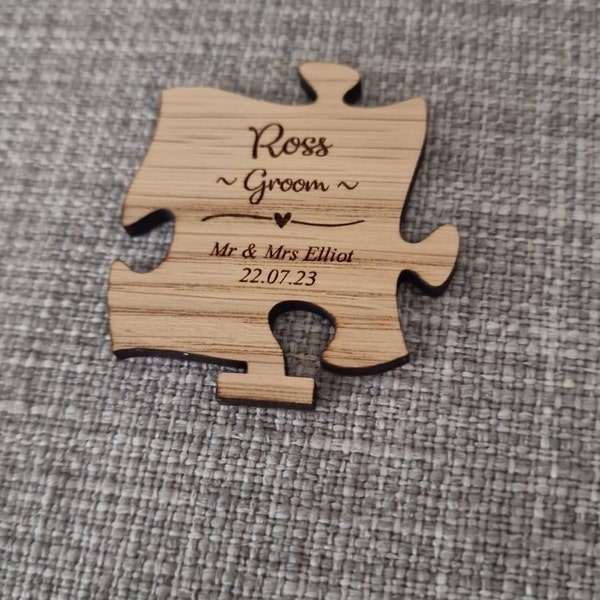 Personalised Jigsaw Wedding Placenames Place Settings, Wooden Puzzle ...