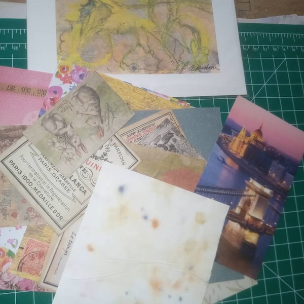 Hand Painted Book Pages | Collage, Vintage Book Pages, Ephemera, Junk ...