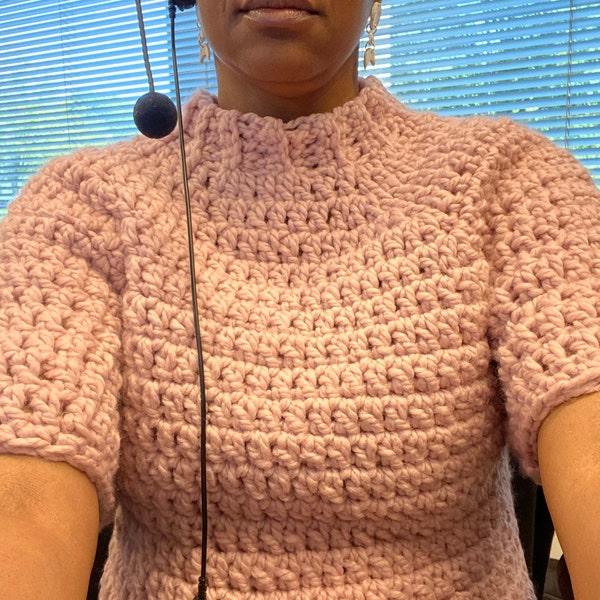 Chunky Cropped Raglan Sweater Pattern, Beginner Friendly Crochet ...