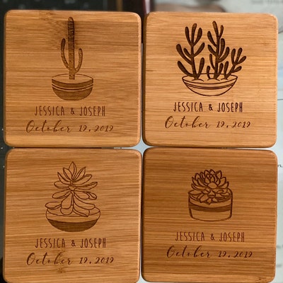 Engraved Coasters, Wood Coasters, Custom Coasters, Personalized Coaster ...