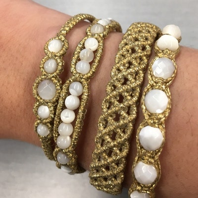 Masculine Elegance Wide Orange Macrame Bracelet for Men Strong and ...