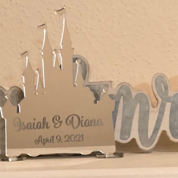 Castle Wedding Table Numbers | Engraved Laser Cut in Gold Silver ...