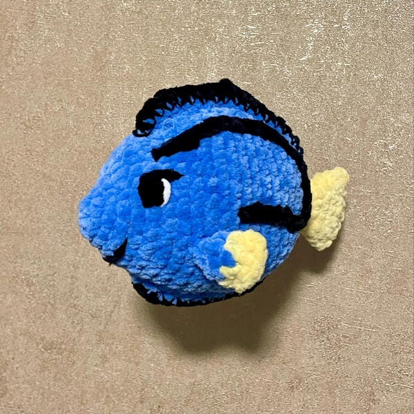 PATTERN: Beckett the Blue Tang Pattern - Amigurumi Plush Blue Tang ...
