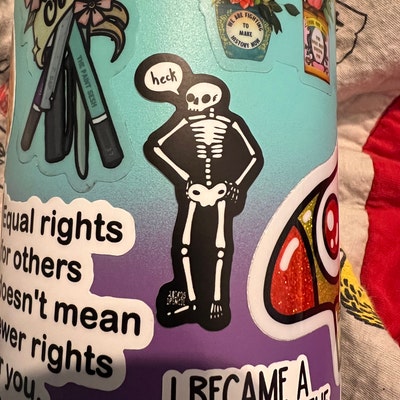 MINI Skeleton Vinyl Sticker - Etsy