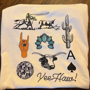 Western Skeleton Hand DTF Transfer Ready to Press Direct to Film Cold ...