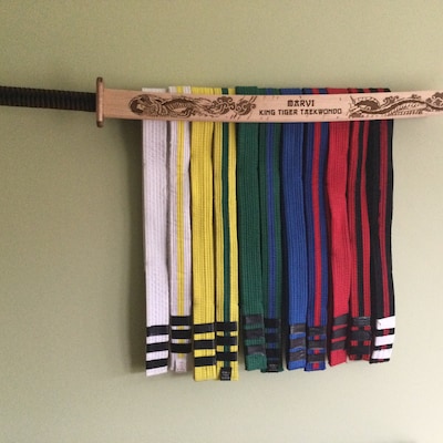 Dojo Dragon Karate Belt Rack Katana Wall Sign - Etsy