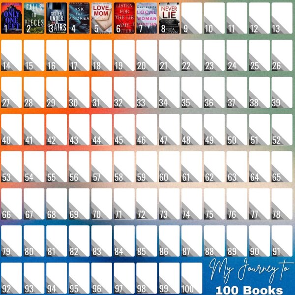 100 Books a Year Reading Challenge Template - Etsy