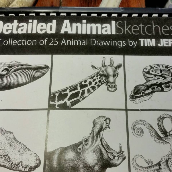 Detailed Animal Sketches 1. A Coloring Collection by Tim Jeffs - Etsy