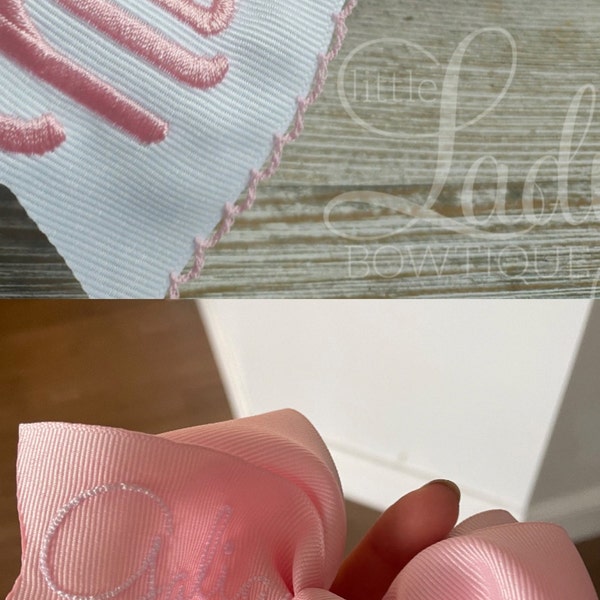 Monogrammed Hair-bow- Personalized Bows- Baby Headband Bows- Custom ...