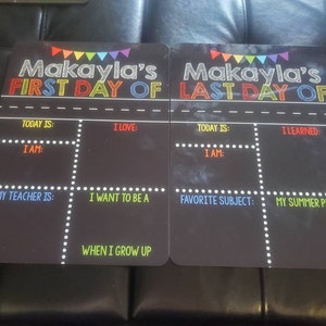 First Day of School Sign, Liquid Chalk Dry Erase School Board, Reusable ...