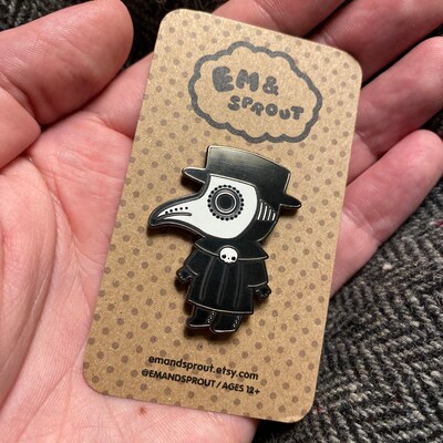 Plague Doctor Enamel Pin - Etsy