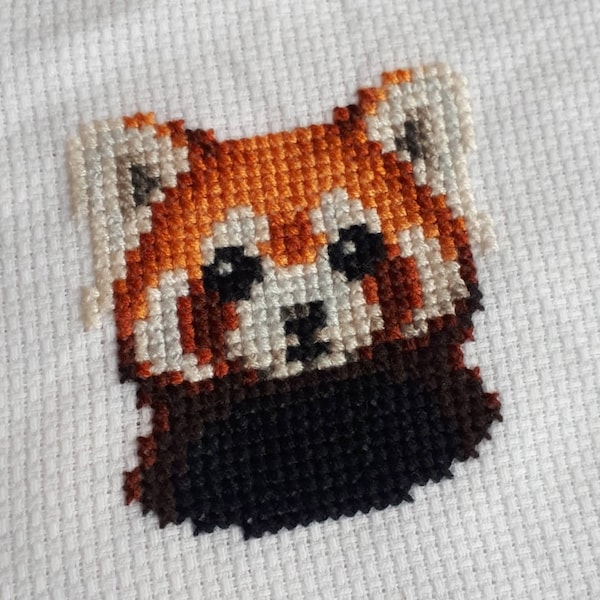 Red Panda Bundle Cross Stitch Pattern PDF - Red Panda + Smiling Red ...
