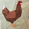 Chicken, 12 Inch Foundation Quilt Block Pattern From the Farm Animal ...