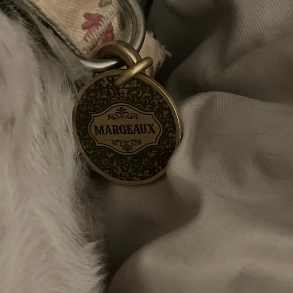 Brass Dog Tag, Personalized Brass Pet ID Tag, Custom Cat Tag, Unique ...