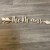 Arrow Name Sign, Nursery Decor, Script Name, Personalized Wood Sign ...