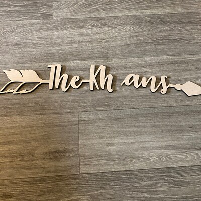 Arrow Name Sign, Nursery Decor, Script Name, Personalized Wood Sign ...