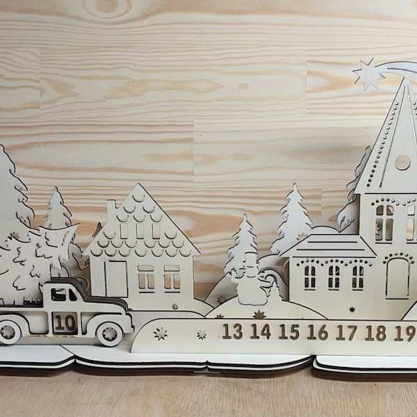 Advent Calendar Christmas Truck SVG Laser Cut Files for Glowforge ...
