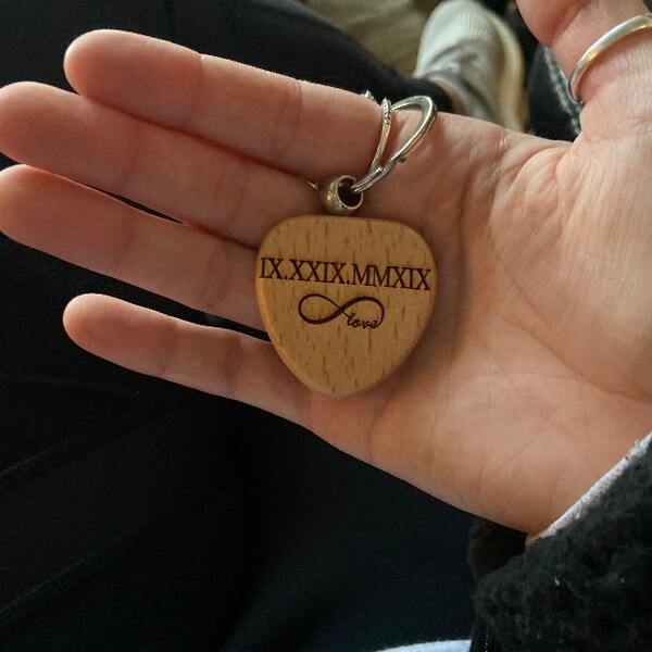 Personalised Engraved Wooden Keyring Keychain - Etsy