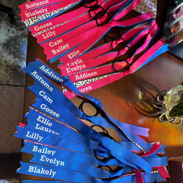 Custom Soccer Ribbons, Custom Team Ribbons With Names, Ponytail Hair ...