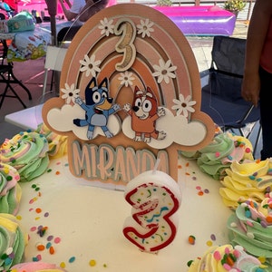 BLUEY CAKE TOPPER Bluey Themed Birthday for Her Girls Birthday Party ...