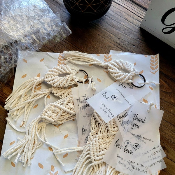 Boho Style Macrame Keychains in Bulk - Wholesale Macrame - Vellum ...