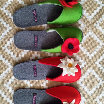 Isolyn Felt Slippers for Men. Very Comfortable Slip on - Etsy