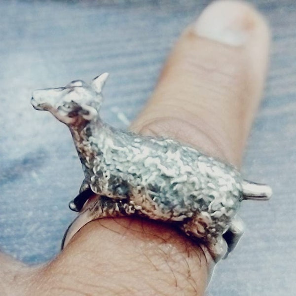 Dragon Ring ,godzilla Ring Head, Godzilla Sterling Silver Ring, Animal ...