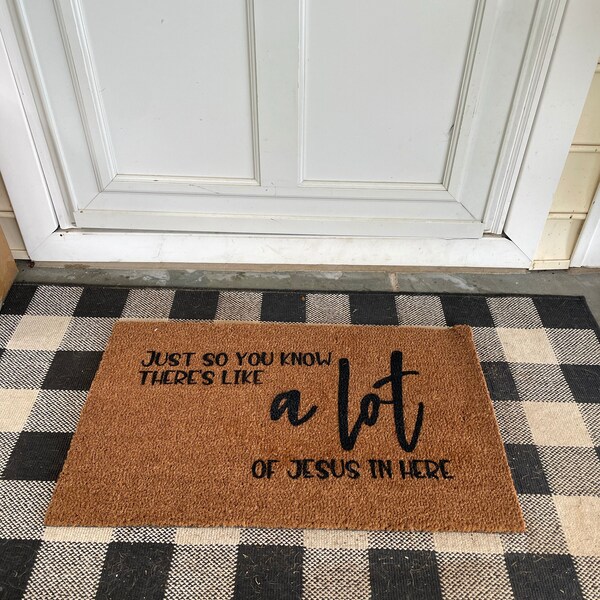 Alot of Jesus Doormat| Funny Doormat| Religious Doormat| Personalized ...