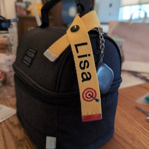 Personalized Name Tag, Ribbon Type, Custom Key Chain, Bag Name Tag, Bag ...