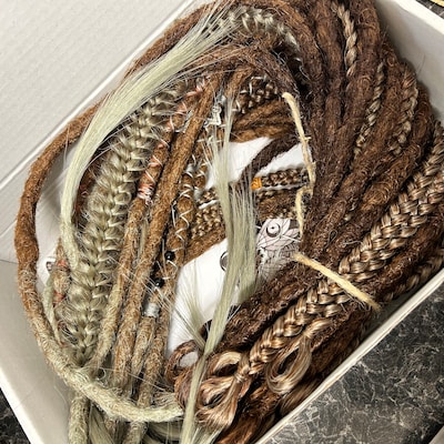 Boho Dreadlocks Ginger Synthetic Dreads Double Ended Dreadlock Light ...