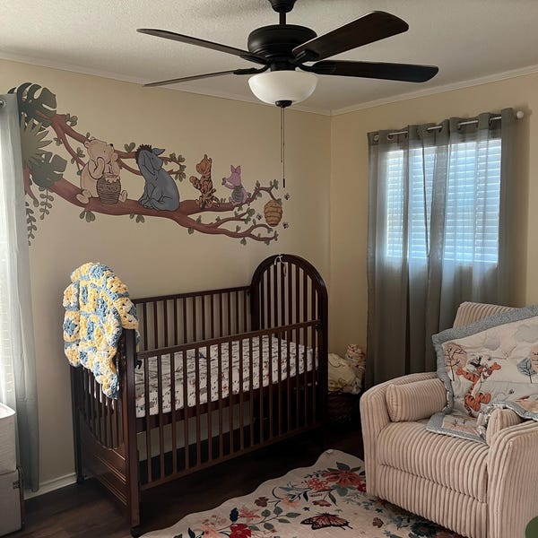 Winnie the Pooh Wall Decal Eeyore Wall Sticker Tigger Wall Mural Piglet ...