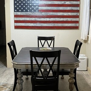 Thin Blue Line Flag Rustic pallet flag 36X19 1/2 | Etsy