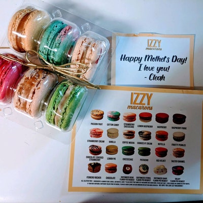 Izzy French Macarons Surprise Me Flavors Assorted Standard - Etsy