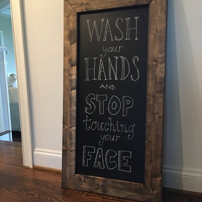 Rustic Wood Framed Chalkboard Farmhouse Chalkboard Wedding Chalkboard ...