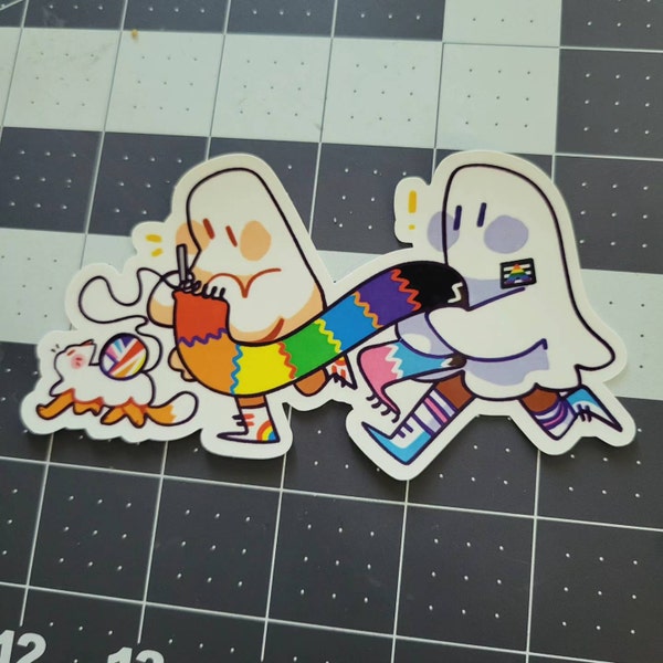 Pride Parade Ghost Waterproof Sticker Set! - Etsy